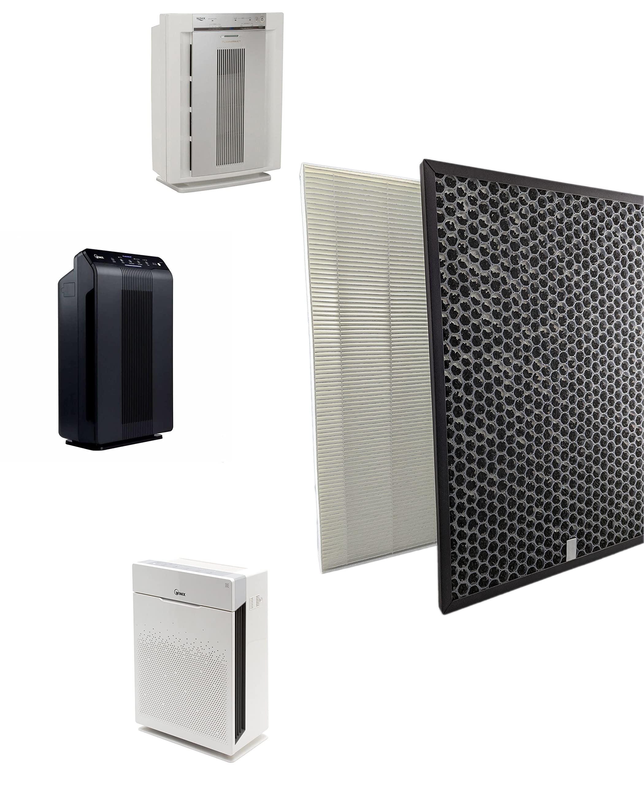 NRP Replacement HEPA Filter Set for Winix Air Purifier HR900 1712-0093-00 filter T and 1712-0094-00 filter U, 1 HEPA and 1 Activated Carbon