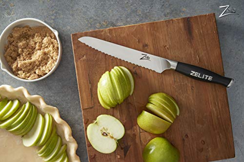 Zelite Infinity Serrated Utility Knife Kitchen, 6 Inch Knife, Chopping Knife, Kitchen Utility Knife, Knife Kitchen Utility, Kitchen Knife - German High Carbon Stainless Steel - Razor Sharp Knife