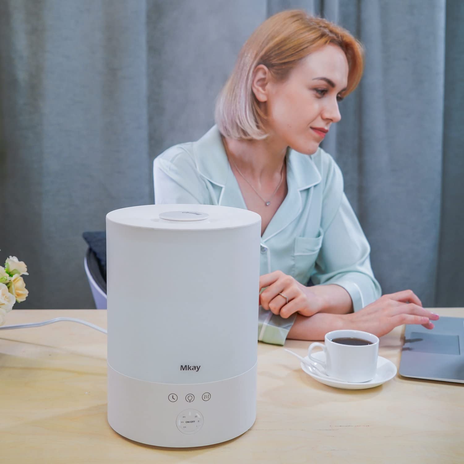 Humidifiers for Bedroom Large Room: 2.5L Top Fill Cool Mist Humidifiers for Home Kids Baby Nursery with Night Light | Ultrasonic Air Humidifier with Essential Oil Diffuser 28dB Whisper Quiet Adjustable Mist Auto Shut Off 12-30H Run Time