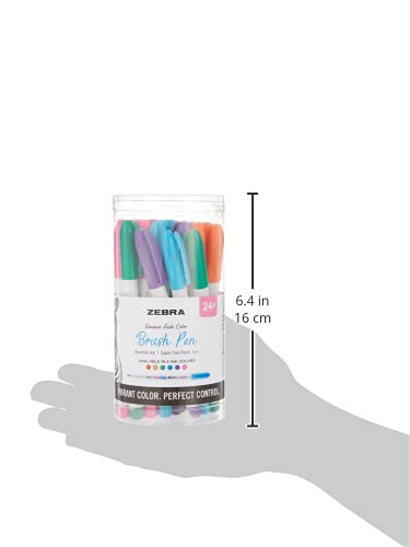 Zebra Pen Funwari Brush Pen, Assorted Colors, 24-Pack