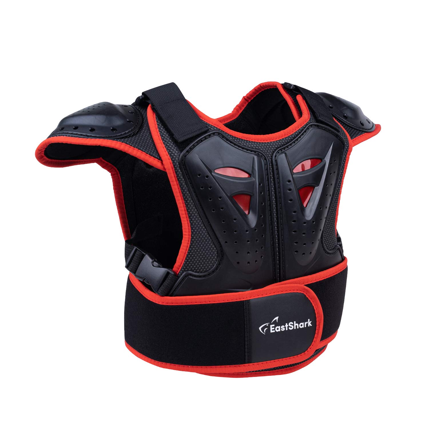 Seahouse Children Bicycle Motorcycle Armor Vest Back Protector Men's Armored Street Racing Jacket+1pc RANDOM bandana (Red, S)