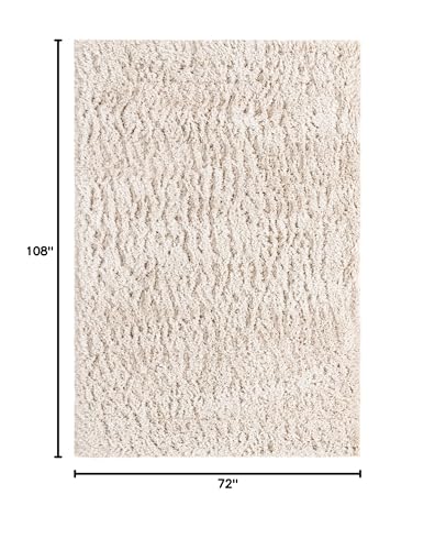 Rugs.com Marilyn Monroe™ Shag Collection Rug – 6' x 9' Blonde Shag Rug Perfect for Bedrooms, Dining Rooms, Living Rooms