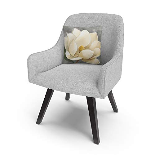 Trademark Fine Art Magnolia Blossom on Gray by Albena Hristova, 16x16 Decorative Throw Pillow
