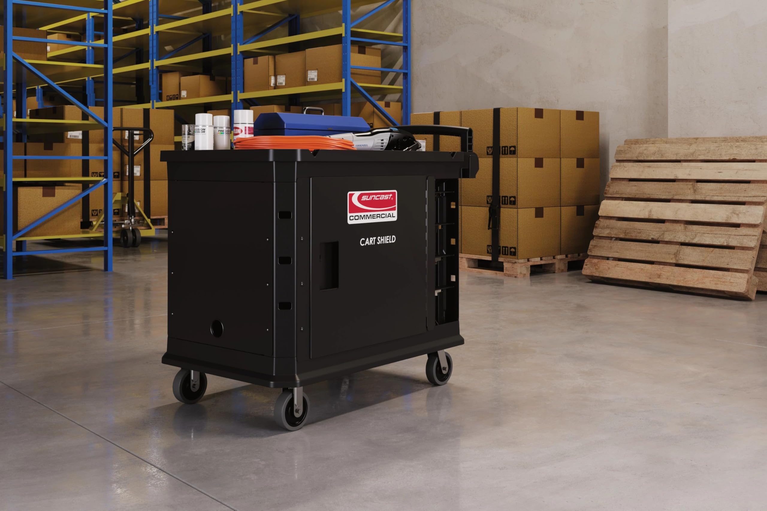 Suncast Commercial PUCSD2645 Utility Cart, Heavy Duty, 500 Pounds Load Capacity, black