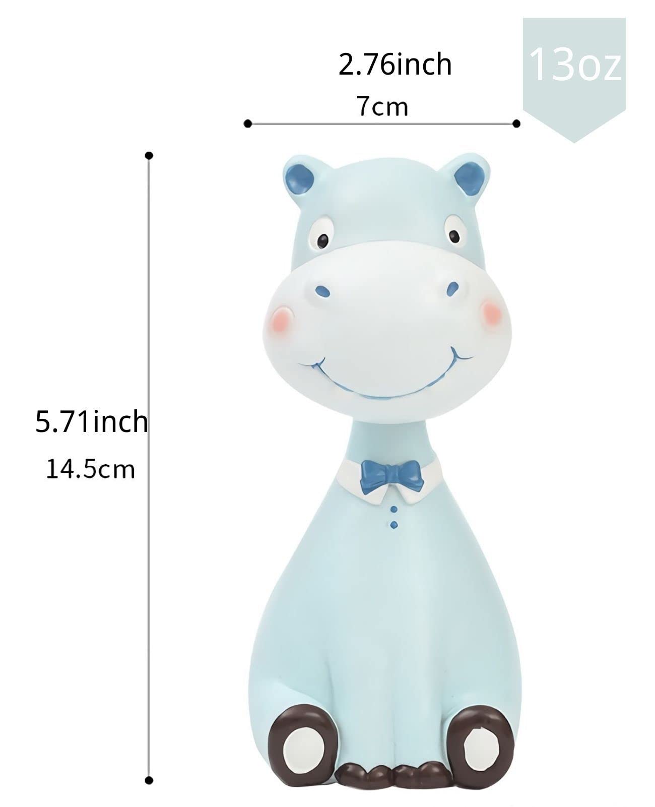 InsFigure Animal Eyeglass Holder Display Stands Desk Decor - Cute Pet Design Decoration Glasses Accessories (Hippo Blue)