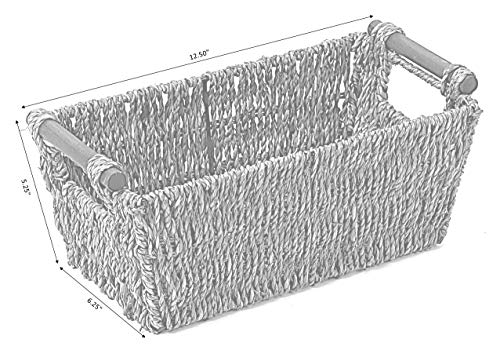 Vintiquewise Seagrass Counter-Top Basket Great for Folded Paper Towel