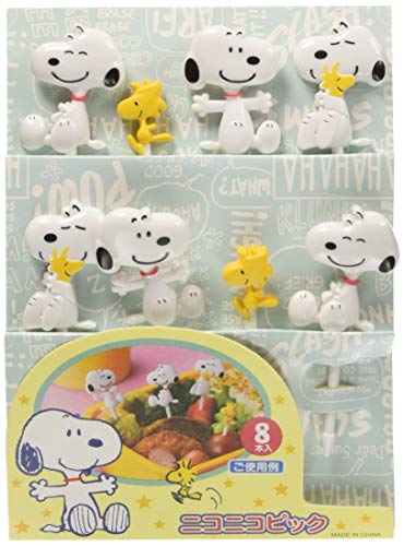 トルネ Torne PN-6 Snoopy Bento Picks, Character Valve, Deco Bento Lunch Box, Niconico, Pack of 8