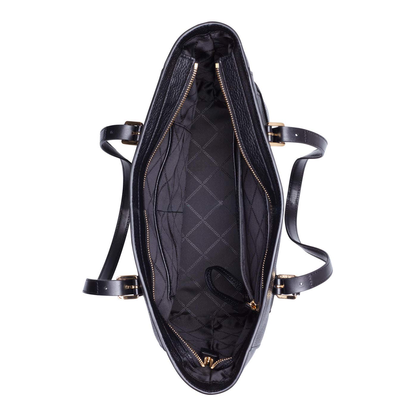 Michael Kors Large Aria Leather Tote, Black