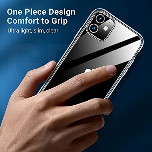 TORRAS ๐๐๐๐ ๐จ๐ฝ๐ด๐ฟ๐ฎ๐ฑ๐ฒ๐ฑ Crystal Clear Compatible for iPhone 11 Case 6.1 inch, Ultra Thin Slim Fit Shockproof Flexible TPU Rubber Phone Case for iPhone 11, Crystal Clear