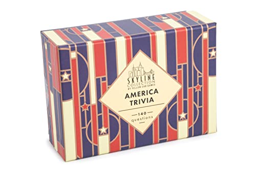 Yellow Cab Games - America Trivia, 140 Question Cards - Game Night Entertainment for Families & Friends, 2+ Players - Test Your Knowledge with Our Unique Skyline Collection Trivia Sets