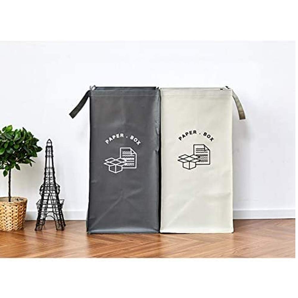 WithMolly Separate Recycling Waste Bin Bags for Kitchen Home Recycle Garbage Trash Sorting Bins Organizer Waterproof Baskets Compartment Container (Set of 2 Color Pack)