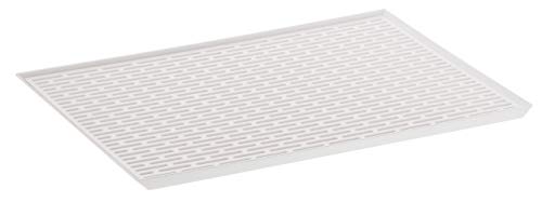 YAMAZAKI Home Sink-Side Draining Mat-Kitchen Dish Rack Plastic | Drainer Tray, One Size, White