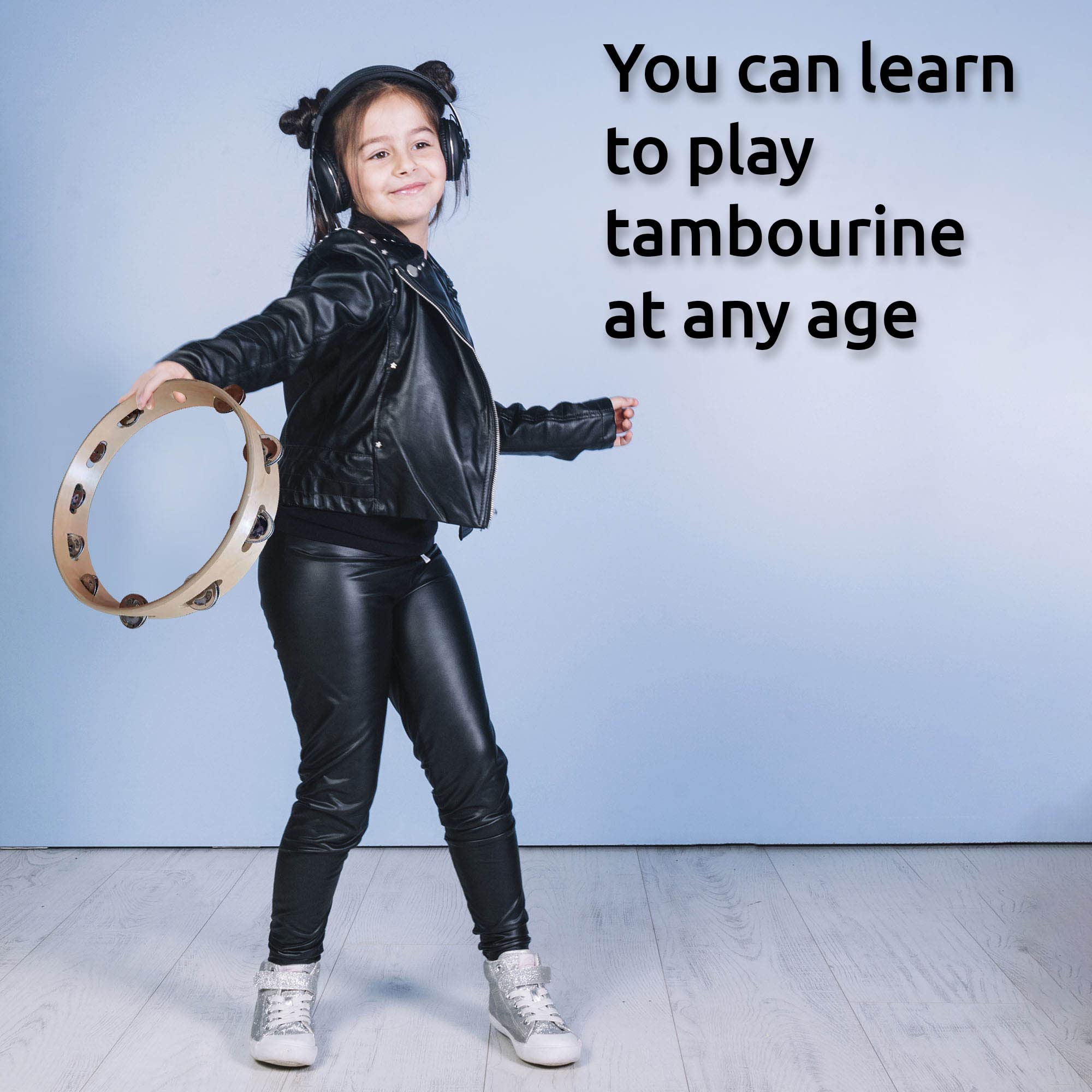 Tambourine 12 inches 10 Pairs of Metal Jingles, Headless, Wooden Frame