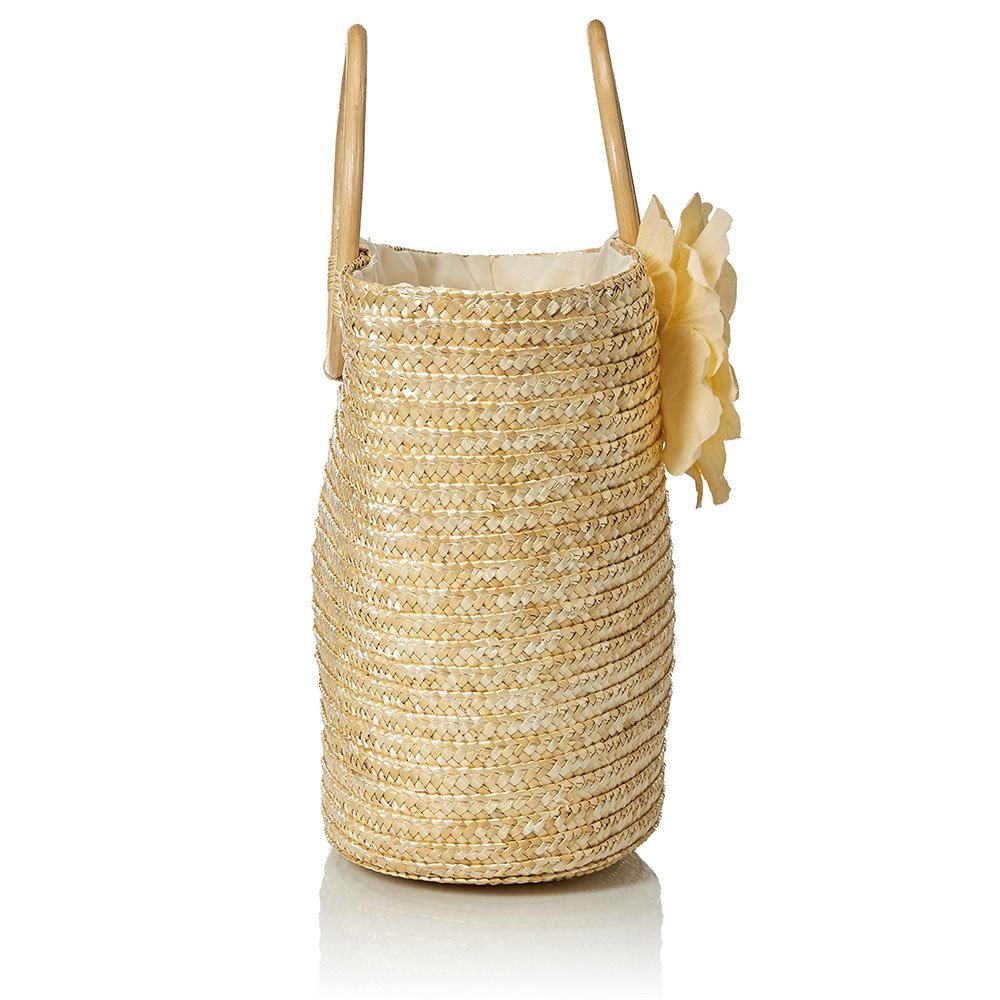 Women's Straw Handbag Flower Woven Summer Beach Messenger Tote Bag Basket Shopper Purse