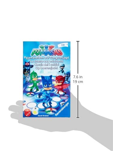 Ravensburger 23459 PJ Masks Pyjama Heroes on Gangster Hunting, Gift Game for 2-4 Players, Children's Game from 3 Years, Compact Format, Travel Game, Board Game