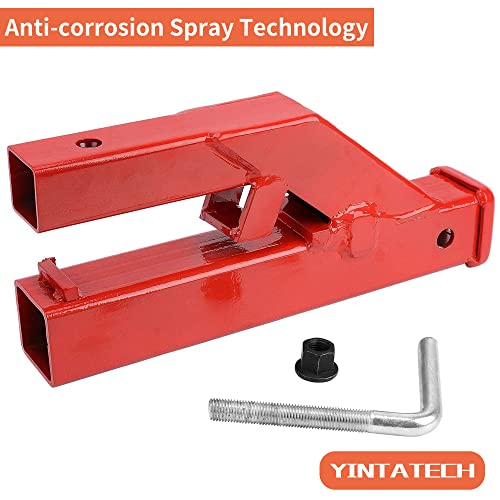 YINTATECH Clamp On Trailer Hitch Tractor Ball Bucket Trailer Receiver Hitch 2" Hitch Mount Adapter for Deere Bobcat