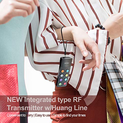 Unusual Holiday Present - Key Finder with Extra Backup RF Transmitter and Lanyards, Simjar Wireless RF Item Locator Tracker Support Remote Control with Louder Beep - Pet Wallet Phone Glasses Tracker
