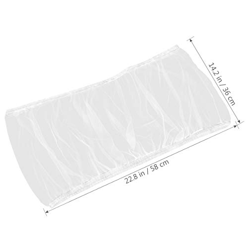 UEETEK Bird Cage Skirt Mesh Bird Cage Seed Catcher Guard Net Cover White Size L