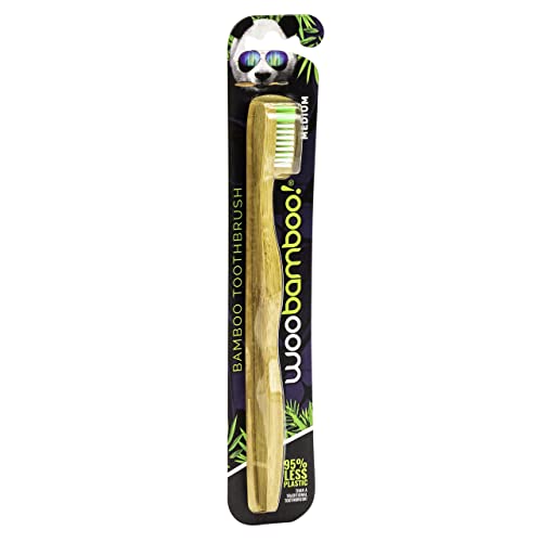 Woobamboo Standard Handle Medium Bristle Toothbrush, 0.6 Ounce