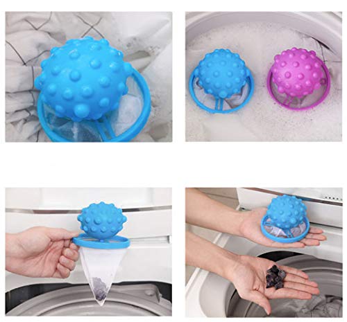 WOIWO 3 PCS Washing Machine Float Filter Mesh Bag Hair Filter To Clean And Decontaminate Laundry Balls