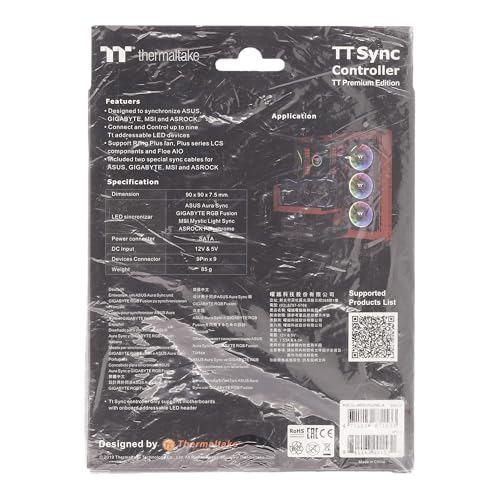 Thermaltake 9 Port LED Hub Sync Controller - Black