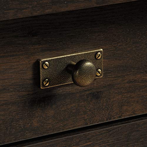 Sauder Costa Library Base, L: 31.30" x W: 14.41" x H: 30.00", Coffee Oak finish