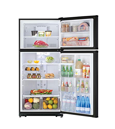 Winia WTE18HSBCD 18 Cu. Ft. Top Mount Refrigerator Ice Maker Ready - Black