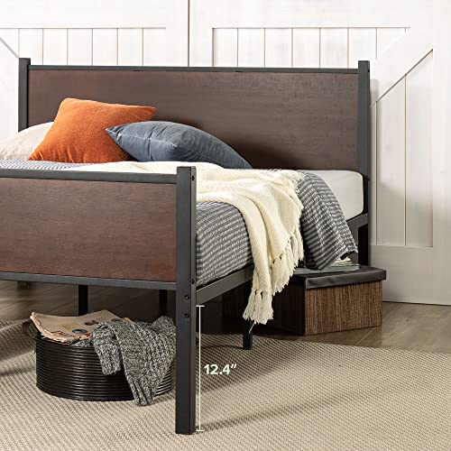 ZINUS Tucker Bamboo and Metal Platform Bed Frame / Bed Frame Made with Sustainable Bamboo / Steel Slat Mattress Support with No Box Spring Needed / Easy Assembly, Queen