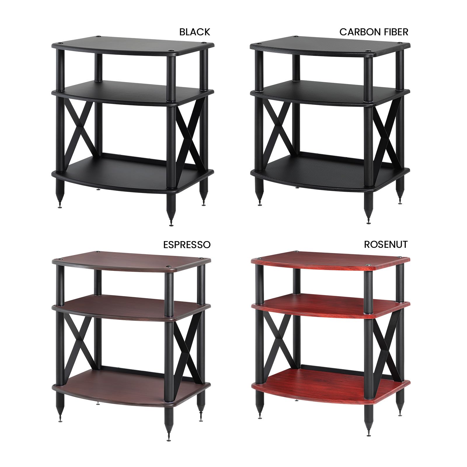 Pangea Audio Vulcan TT Turntable Stand with Vinyl Record Storage - Black