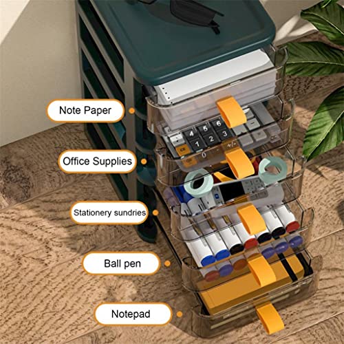 ZSEDP Storage Boxes Multi-Layer Space Saving Strong Loading Large Capacity Practical Desktop Storage Drawer for Bedroom (Size : 3 Layers)
