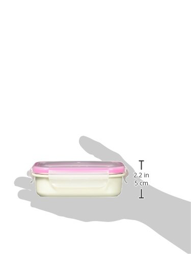 Innobaby Keepin' Fresh Stainless Steel Divided Bento Snack Box with Lid for Kids and Toddlers BPA Free, 5.9" x 4.7" x 1.8" inches.,11 oz. Pink