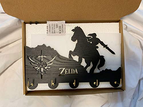 Zelda Key Hooks-Unque Game Theme Decor Wall Hooks Heavy Duty 20LB(Max),Wall Décor,Wood Coat Hooks, Key Holder,Key Hanger for Wall、Entryway and Kitchen