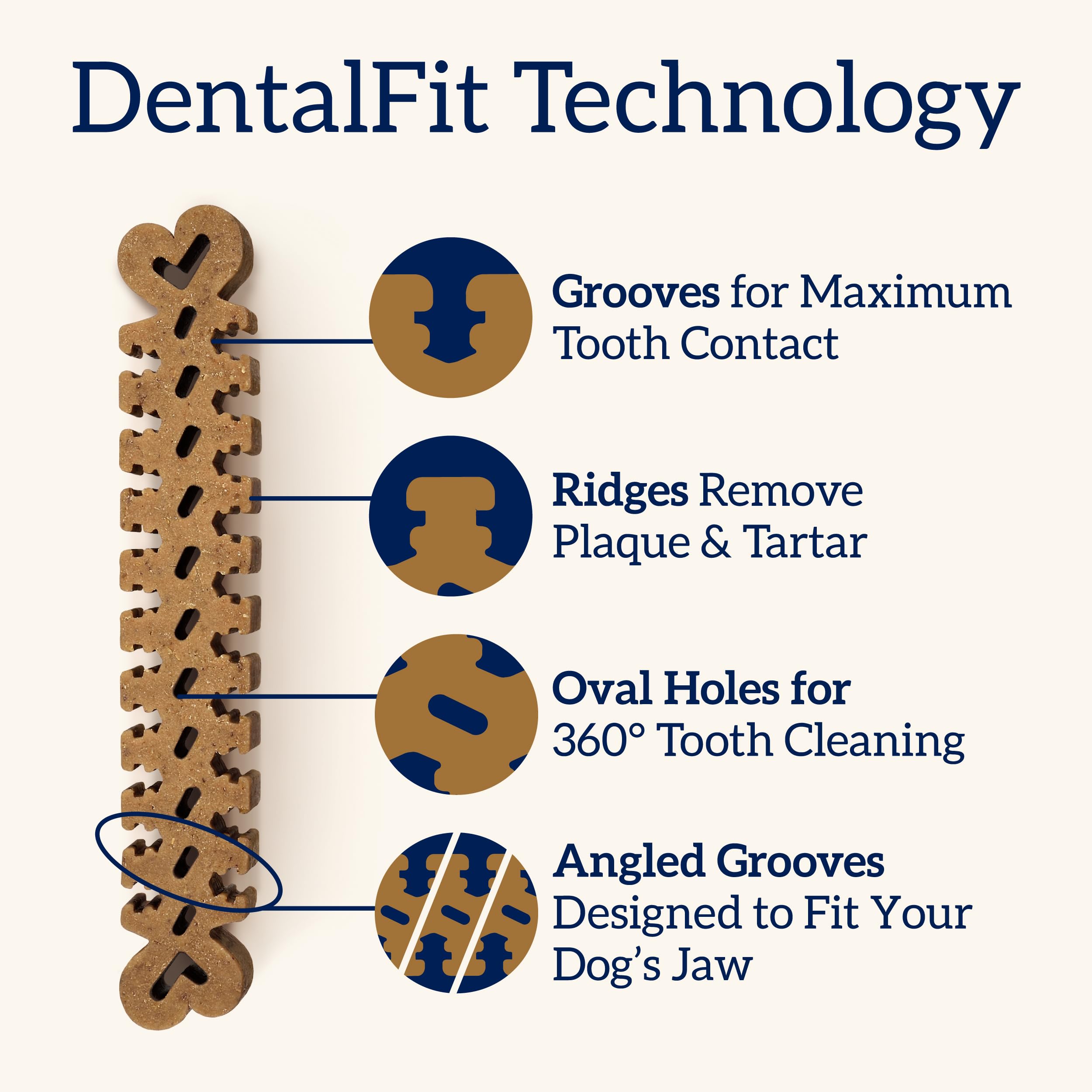 GROOVIES Senior Dog Dental Chew Individually Wrapped Large (18 ea)