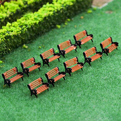 YZ150 10pcs Park Benches Model Train 1:100 Bench 1.31cm or 0.51inch Chair Settee TT Railway Layout New