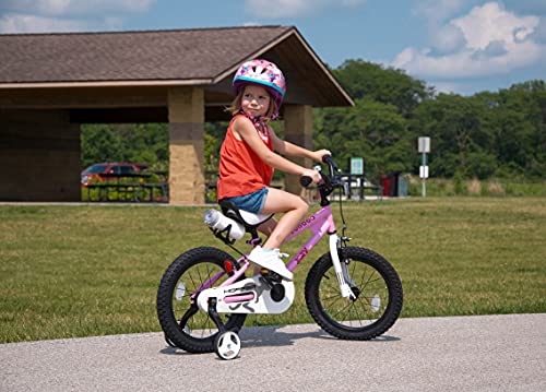 Joey Hopper Kids Bicycle with Training Wheels Pink 12 inch with Tire to Tire