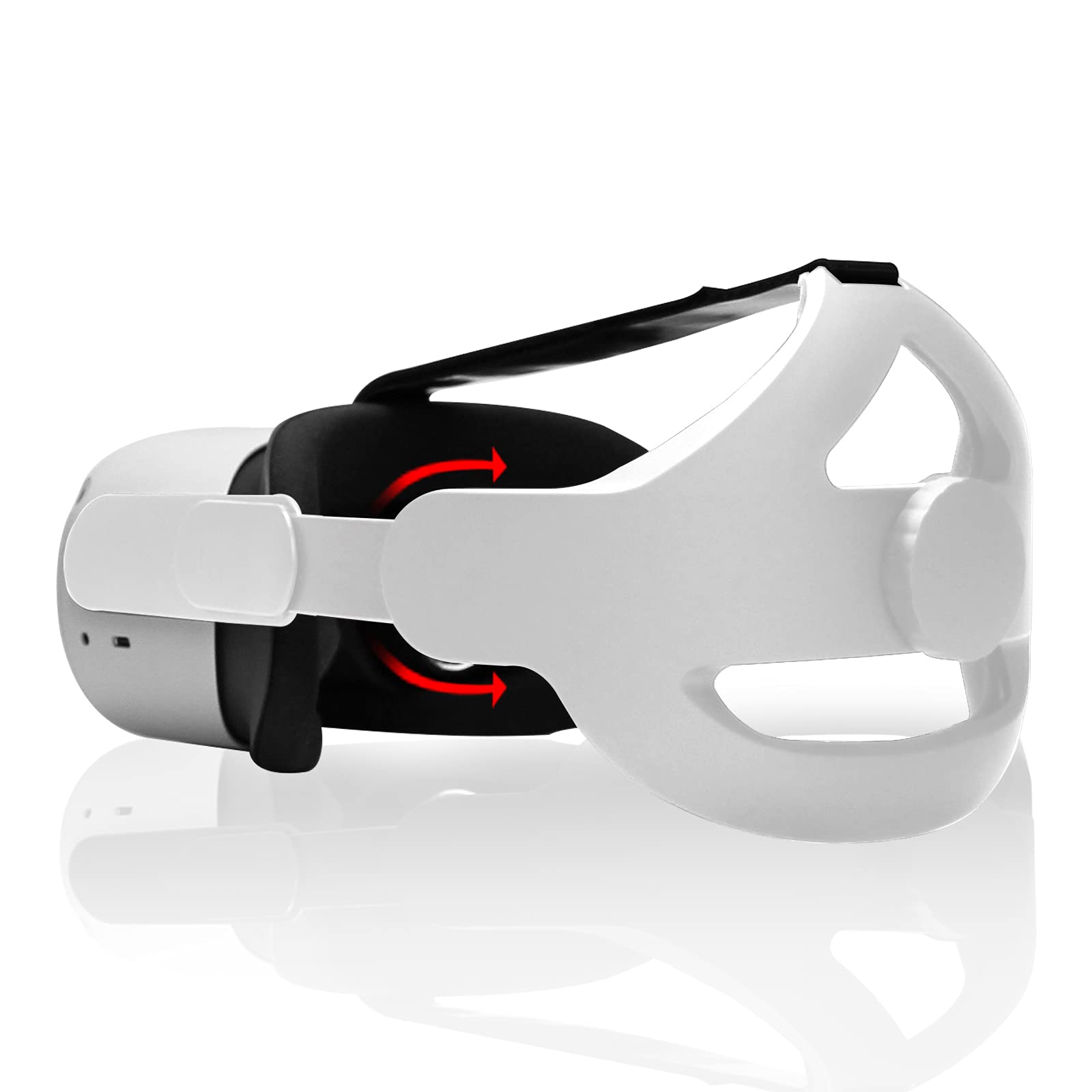 Eiles Adjustable Elite Strap for Oculus Quest 2 Head Strap Pad Comfortable Reduce Head Pressure Balance Weight Oculus Quest 2 Accessories [No Touching Ears] (K6 White)