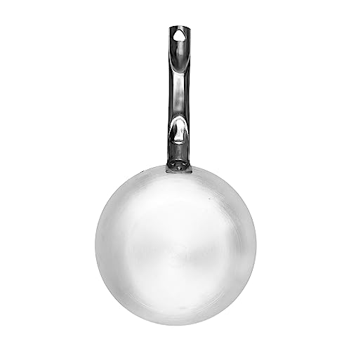 Pentole Agnelli ALSA111BS28 Platinum Countersunk High Pan for Jumping, with Stainless Steel Tubular Handle, 28 cm, Silver