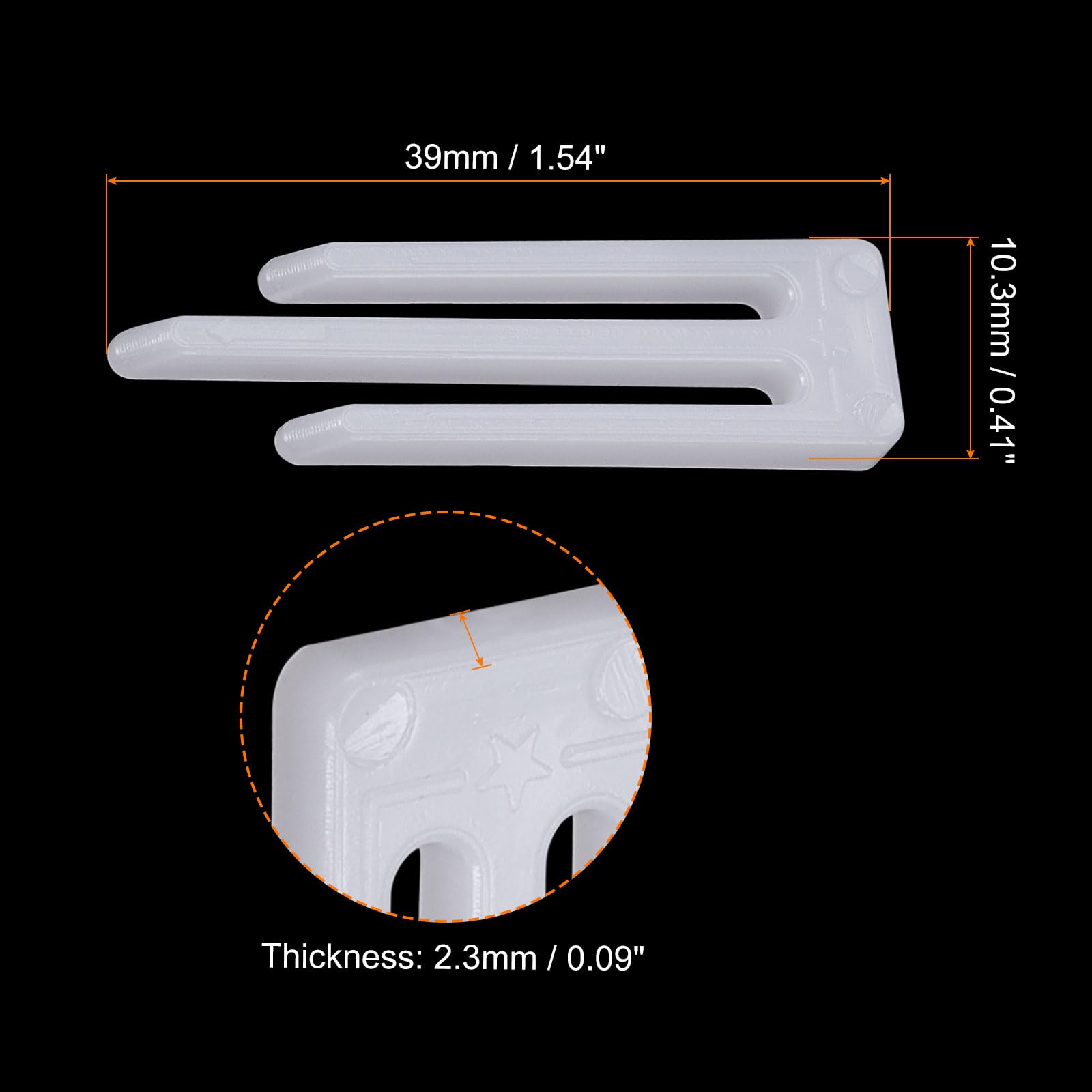 uxcell 300Pcs Shirt Clip Plastic Clothespins, 1.54" Clear Alligator Clips for Folding Ties, Pants, Socks, Garments