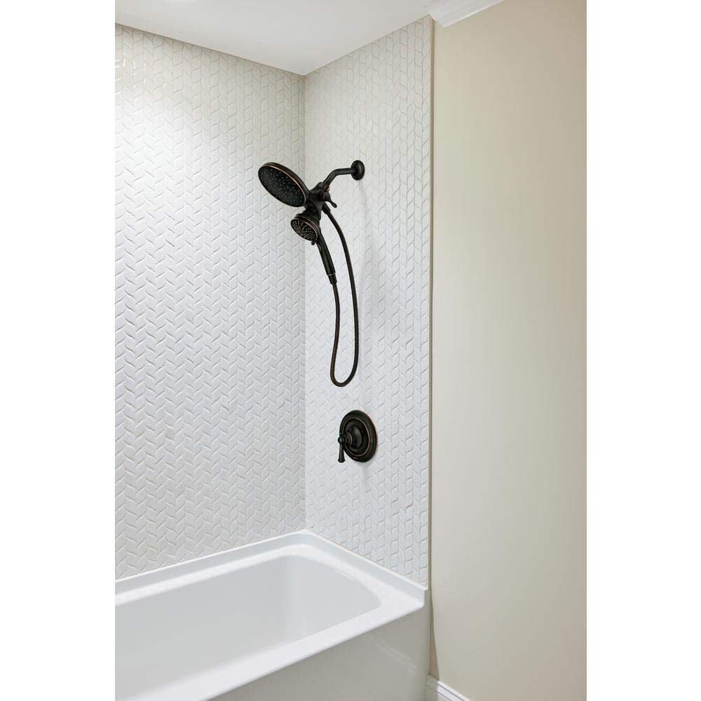 Brecklyn Single-Handle 6-Spray 1.75 GPM Shower Faucet with Valve in Mediterranean Bronze (Valve Included)