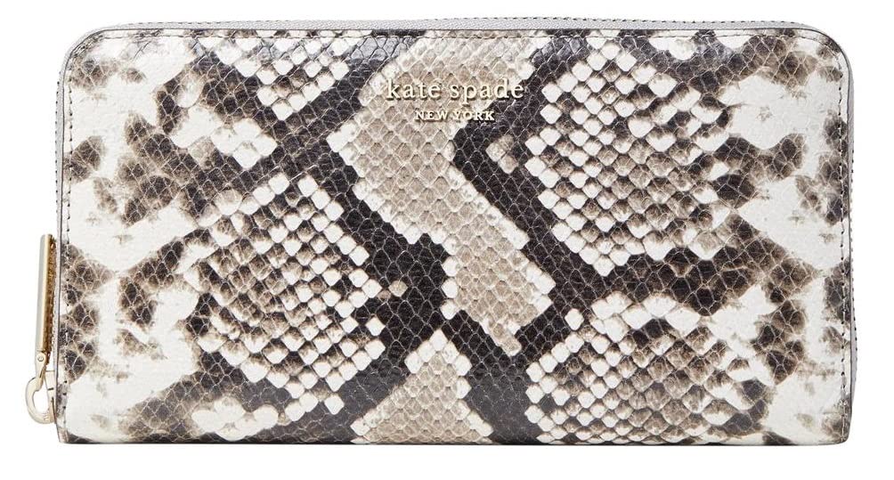 kate spade new york Spencer Python-Embossed Zip-Around Continental Wallet