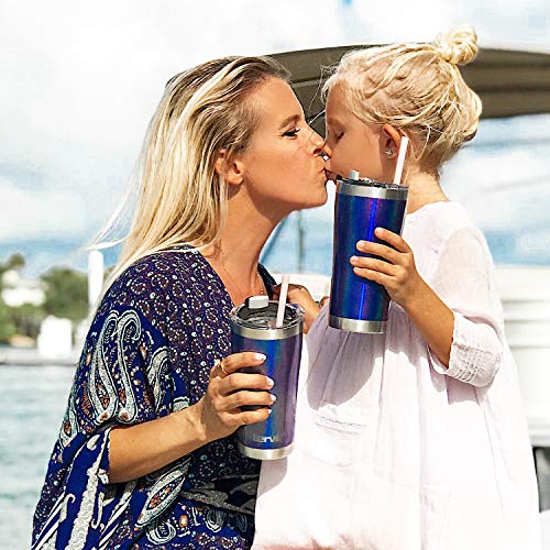 Tervis Triple Walled Powder Coated Stainless Steel Insulated Tumbler Cup Keeps Drinks Cold & Hot, 20oz, Onyx Shadow