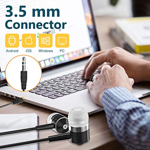 ZXFYE Earbud Headphones Bulk Wired Earphones Mixed Colors 10 Packs for iPhone Smartphone Computer Laptop MP3 School Classroom
