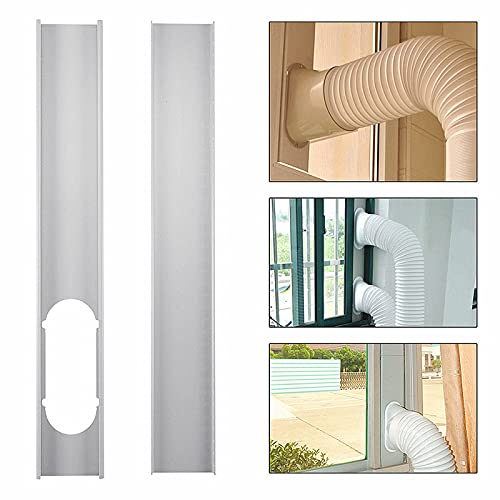 Portable Air Conditioner Window Kit Adjustable Window Slide Kit Plate,Window Seal for AC Unit Air Conditioner Accessories Portable AC Vent Kit for Exhaust Hose (2pcs Window Slide Kit Plate)