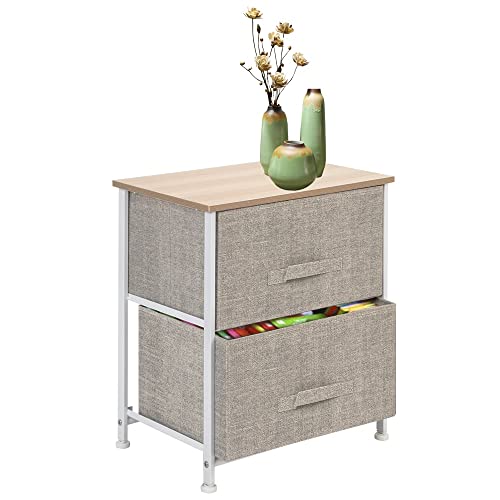WXYNHHD Nordic 2 Drawers Nightstand Bedside Dresser Jewelry Box Makeup Storage Box Cabinet Container Drawer Organizer Bedroom Furniture