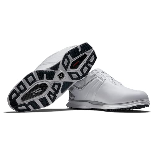 FootJoy Men's Pro|SL Carbon Boa Golf Shoe, White/Silver, 10 X-Wide