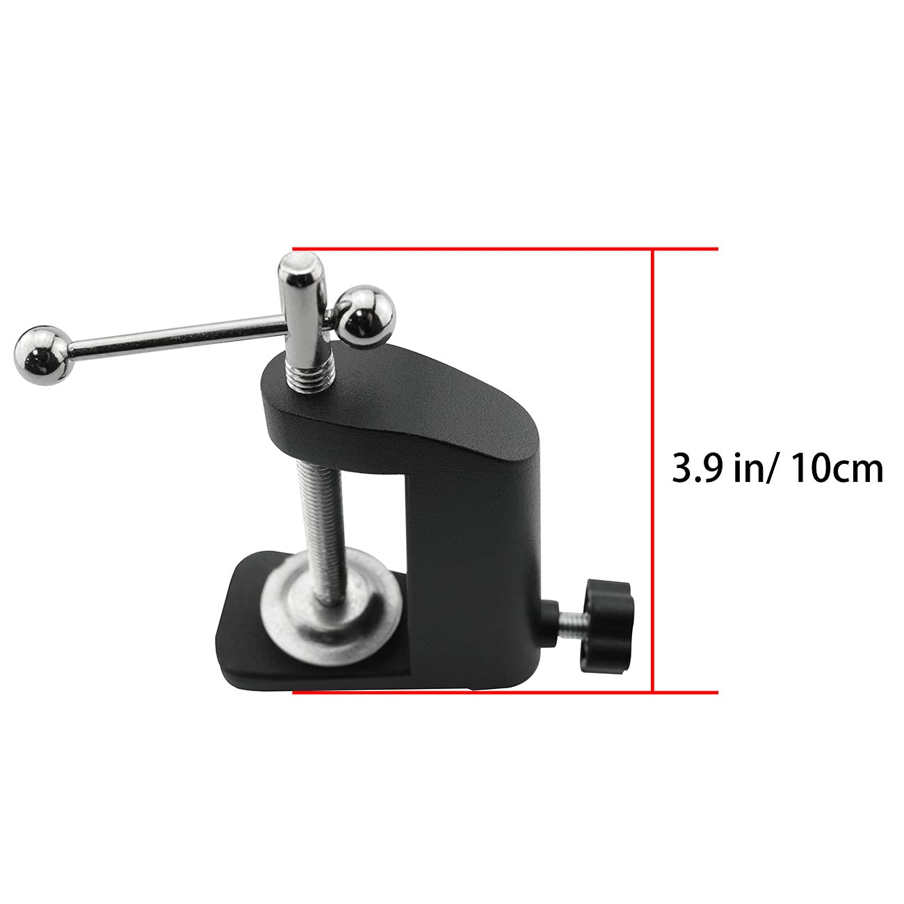 Ruiwaer Black C-Clamp Cantilever Bracket Clamp Holder Desk Lamp Clip Fittings Base Hose DIY Swing Arm Lighting Accessory Metal Clamp