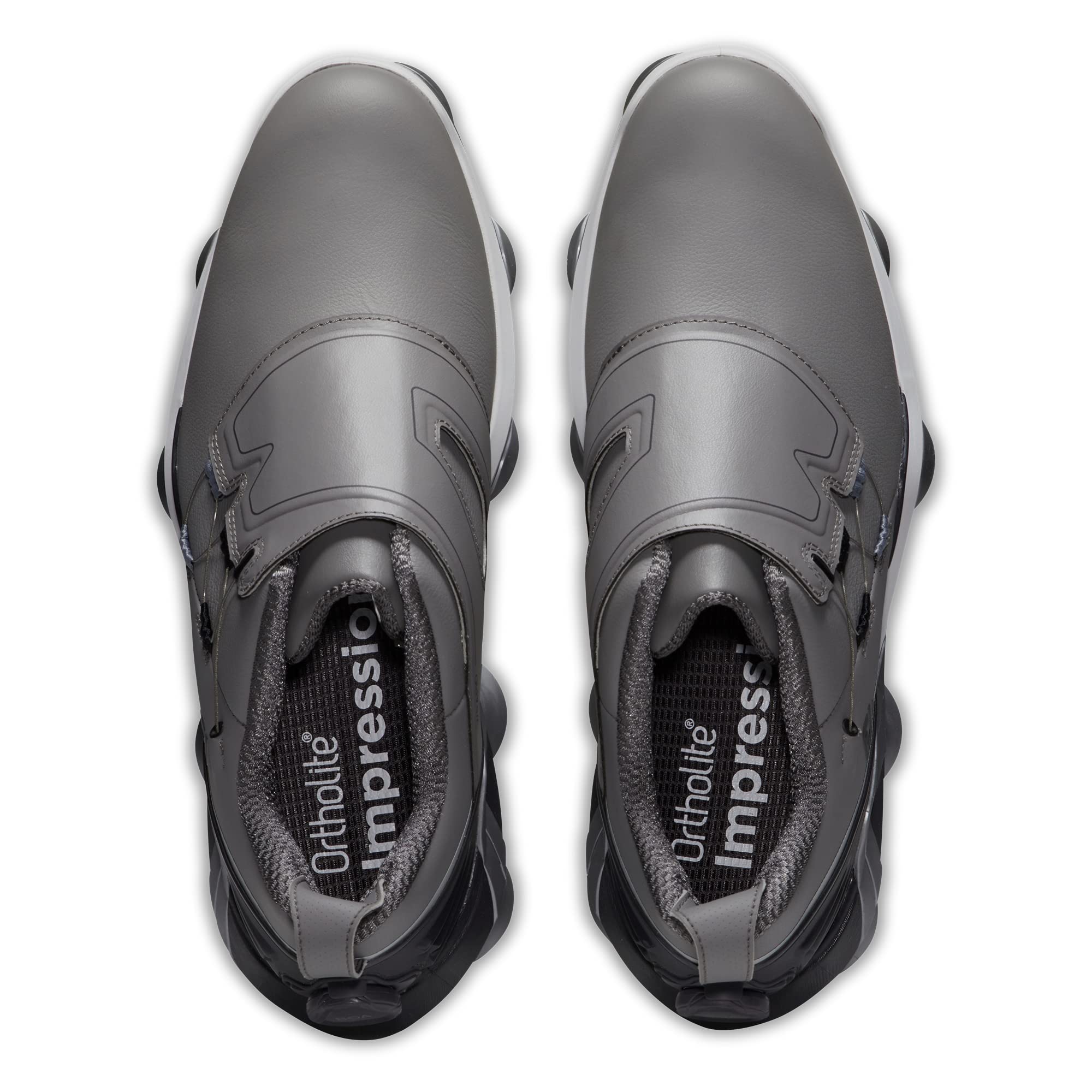 FootJoy Men's Tour Alpha Boa Golf Shoe, Grey/Charcoal/Orange, 13 Wide
