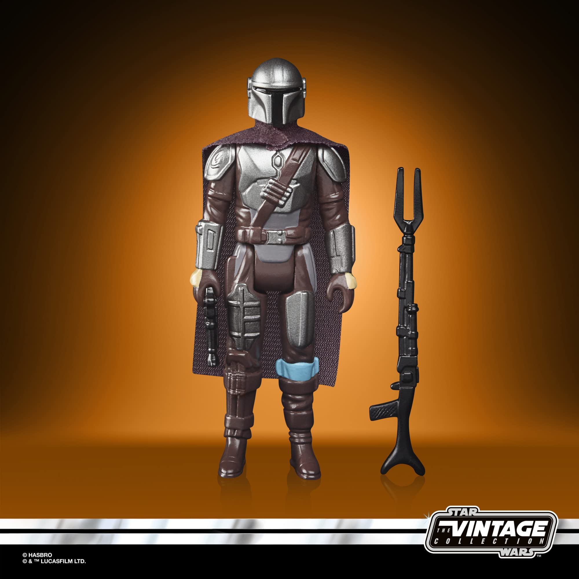 STAR WARS Retro Collection The Mandalorian (Beskar) Toy 3.75-Inch-Scale The Mandalorian Collectible Action Figure, Accessories