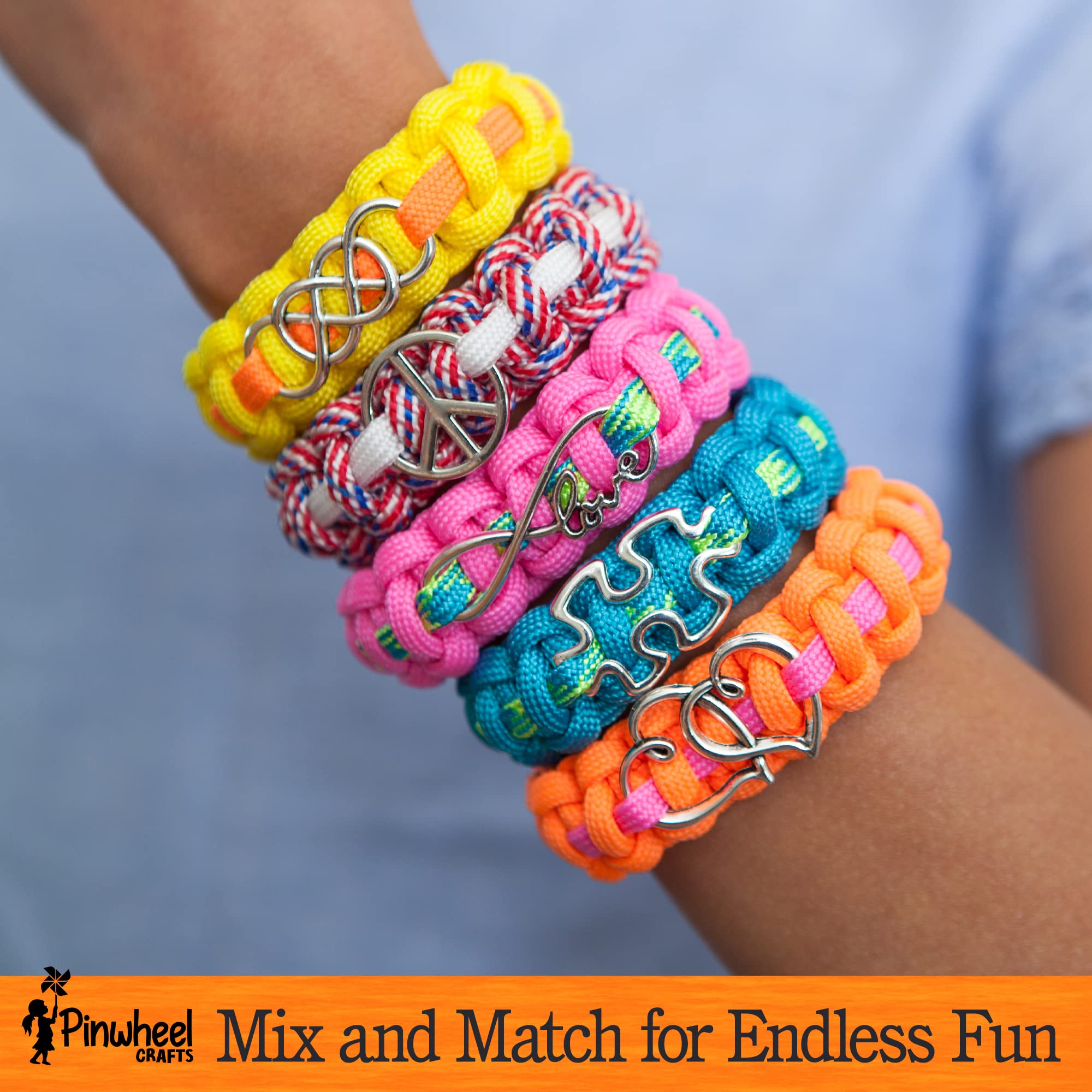Pendant Jewelry Kit & Paracord Bracelet Kit Bundle - Fun DIY Arts and Crafts Project for Kids Ages 6 7 8 9 10 11 12 - Great Gifts for All Occasions