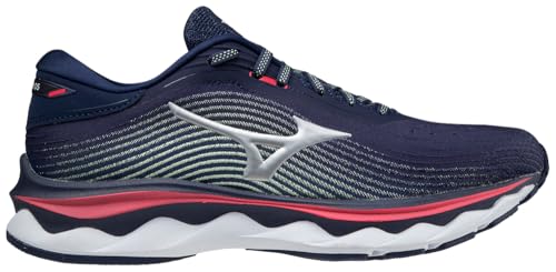 Mizuno Women's Wave Sky 5 Running Shoe, Peacoat, 8